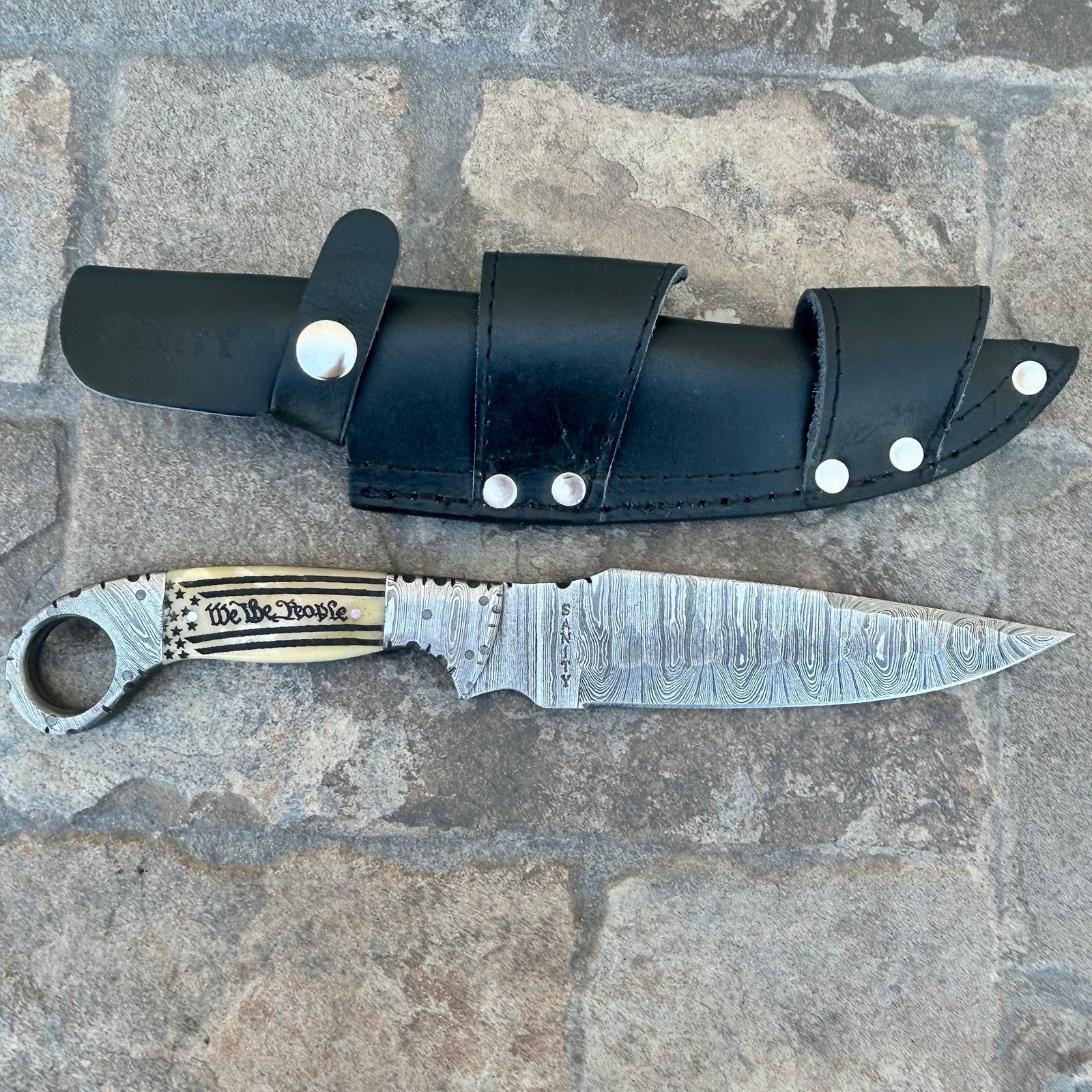 11” Al Capone - We The People - Bone - Damascus - Horizontal & Vertica