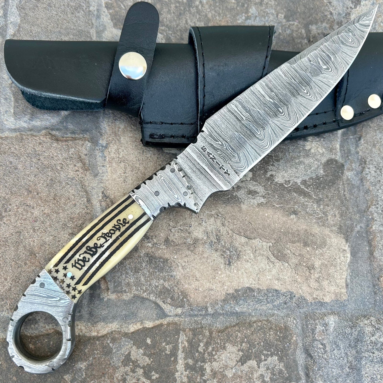 11” Al Capone - We The People - Bone - Damascus - Horizontal & Vertica