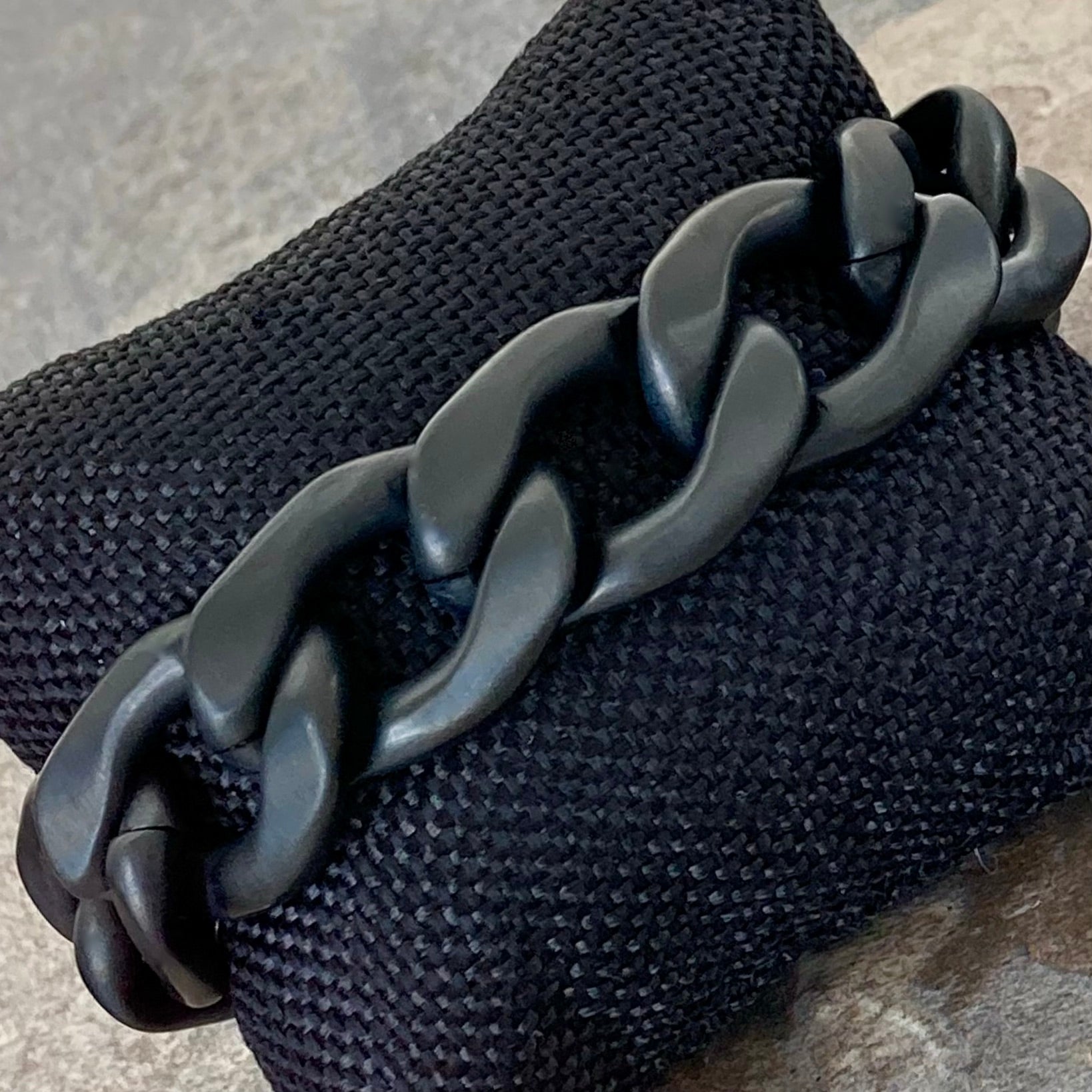 Bracelet Cuban - 3/4" East Biker - Matte Black Key West - CBK16