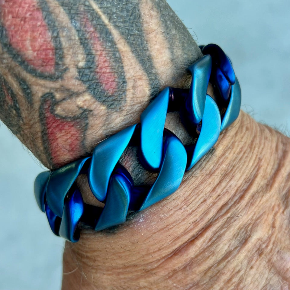 Bagger Bracelet - Blue - 1" Wide - The Custom - B55