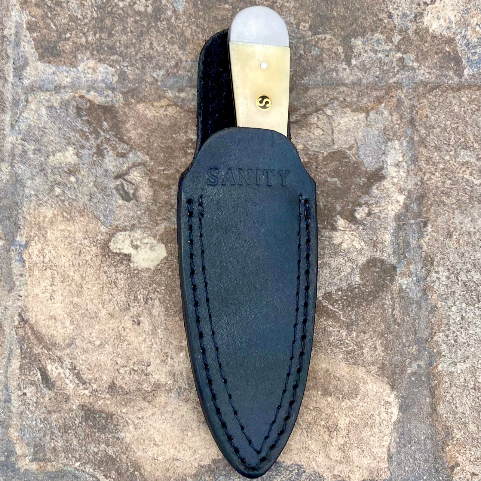 Boot Sheath W/Clip - 6" Cole Younger - Drop Point - Bone - CYS01
