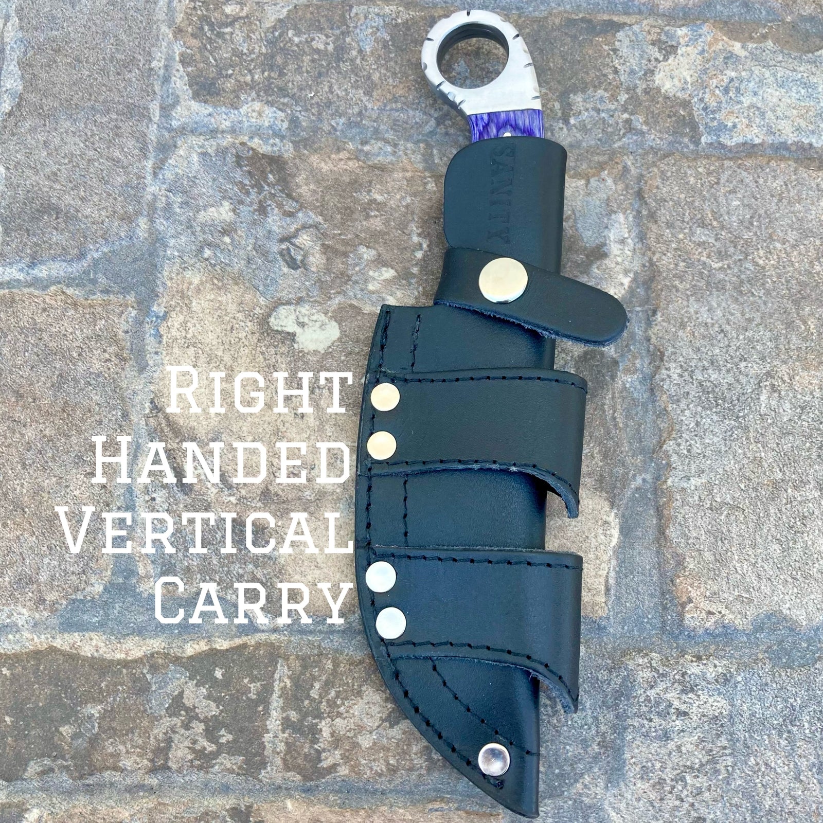 9” Al Capone - Purple Wood - Damascus - Horizontal & Vertical Carry