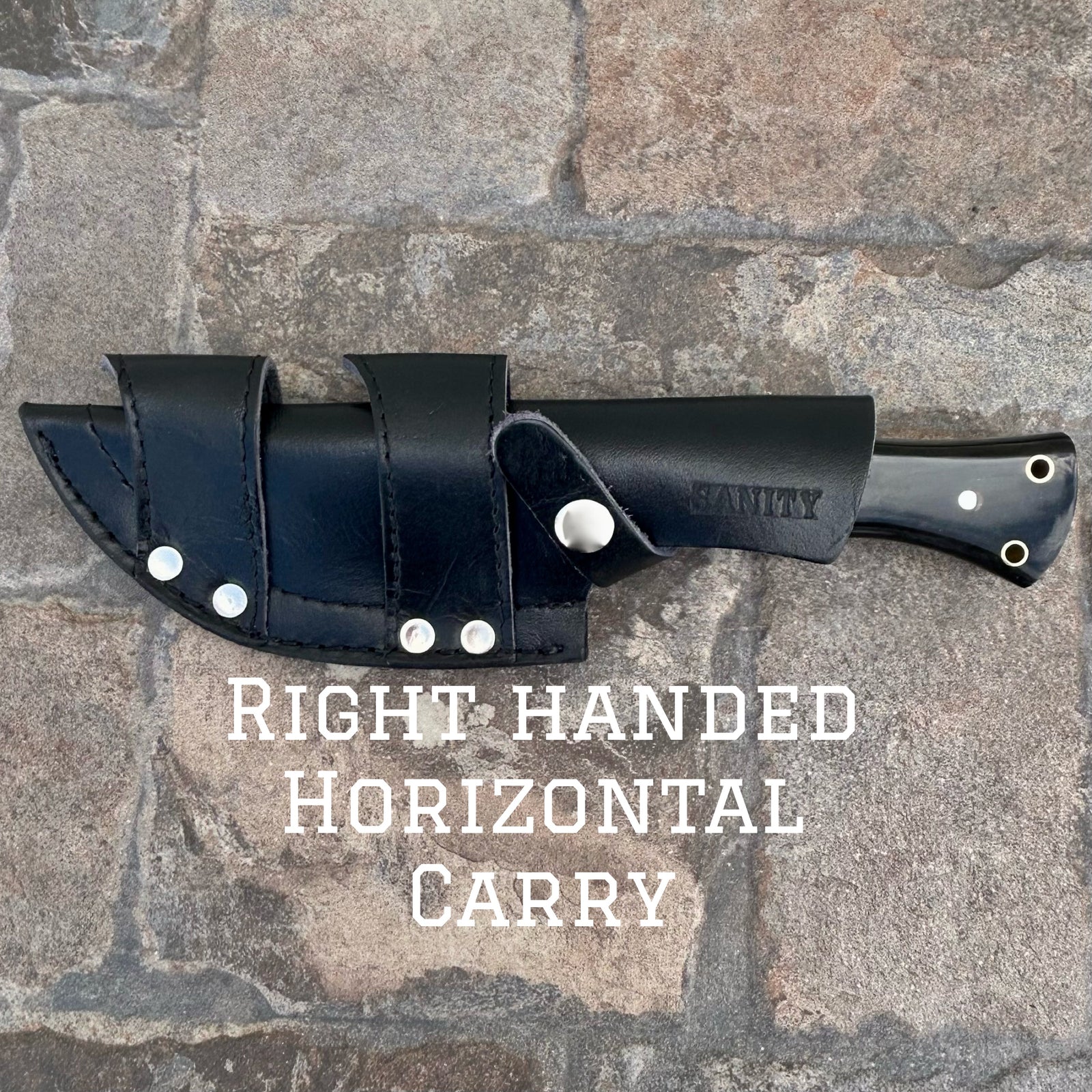 10” Rough Rider Series - FTW - Buffalo Horn - D2 Steel - Horizontal