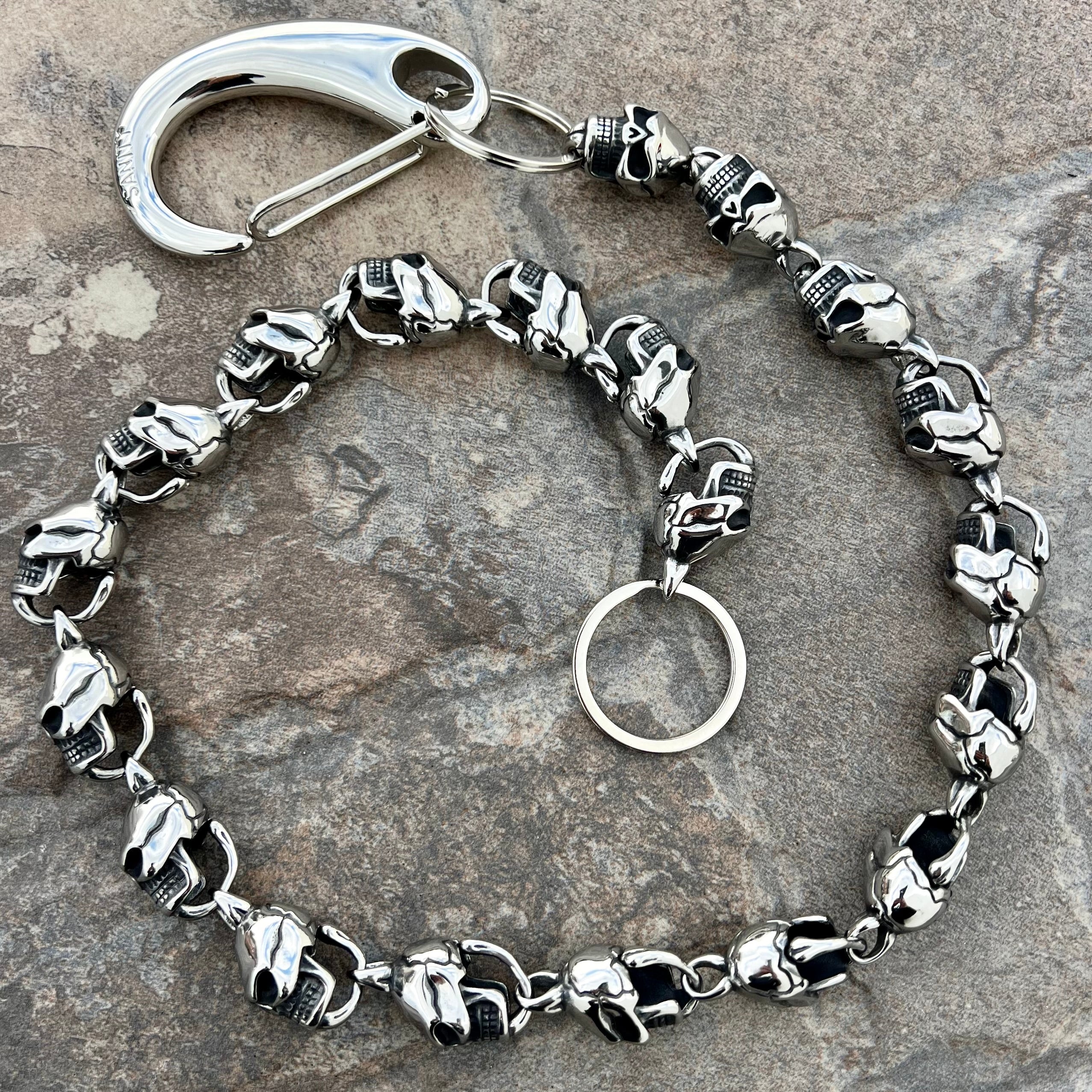 Hellride Classic Skull Wallet Chain Polished 1.5" - W/ Sanity’s Polish