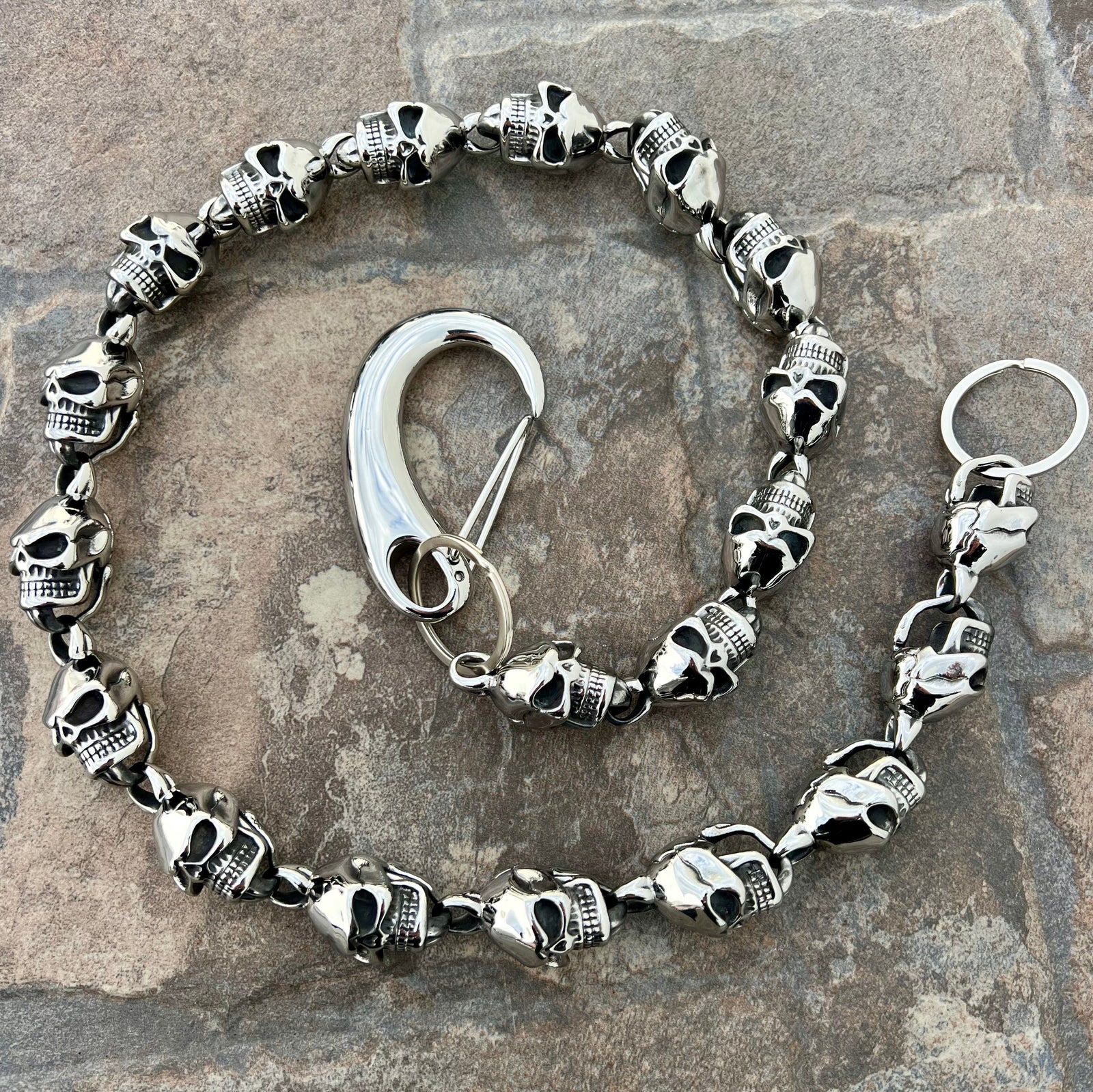 Hellride Custom Skull Wallet Chain Polished 1