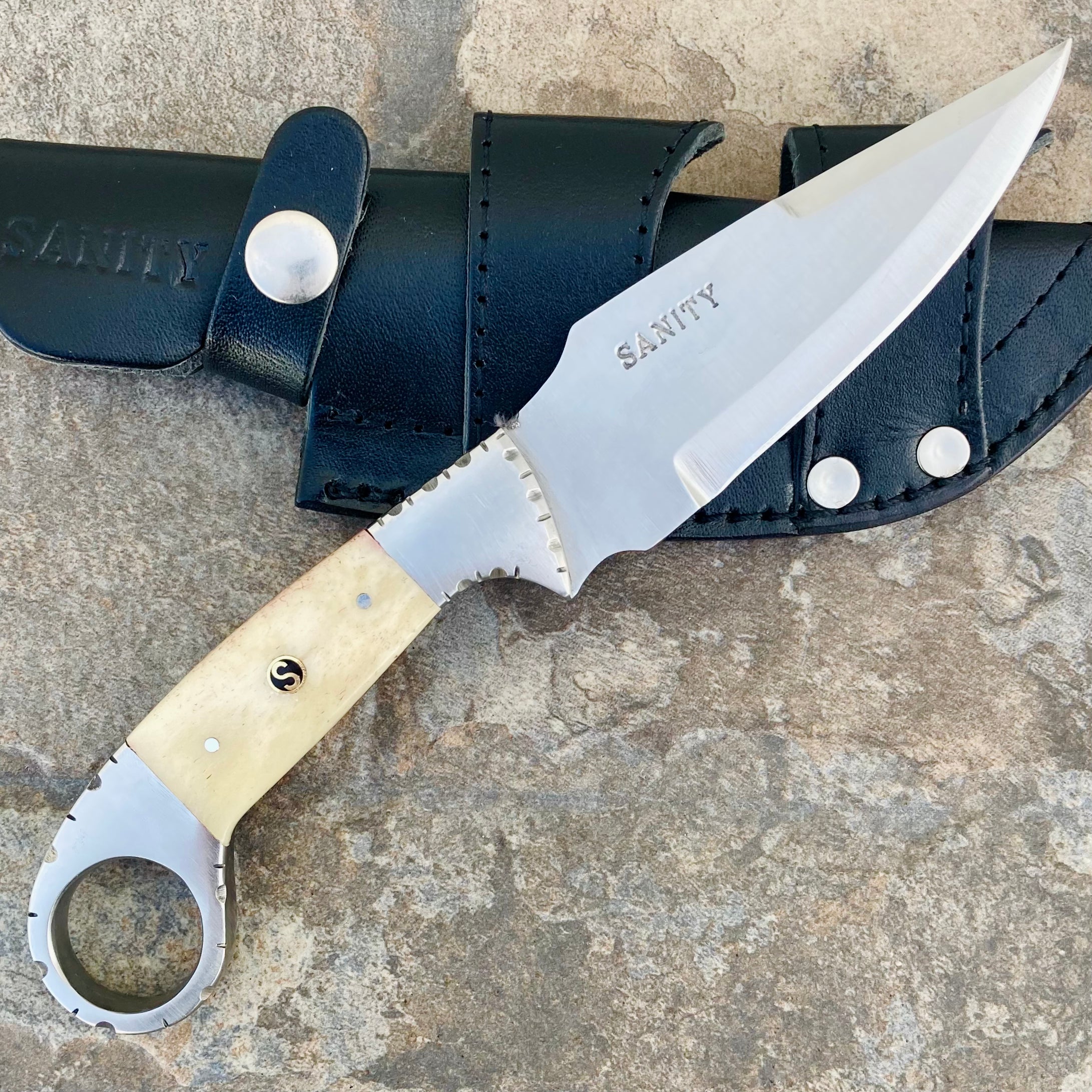 9” Al Capone - Bone - D2 Steel - Horizontal & Vertical Carry - PE209