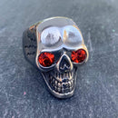 Captain Jack's Red Eye Skull Ring - Sizes 9-17 - R23