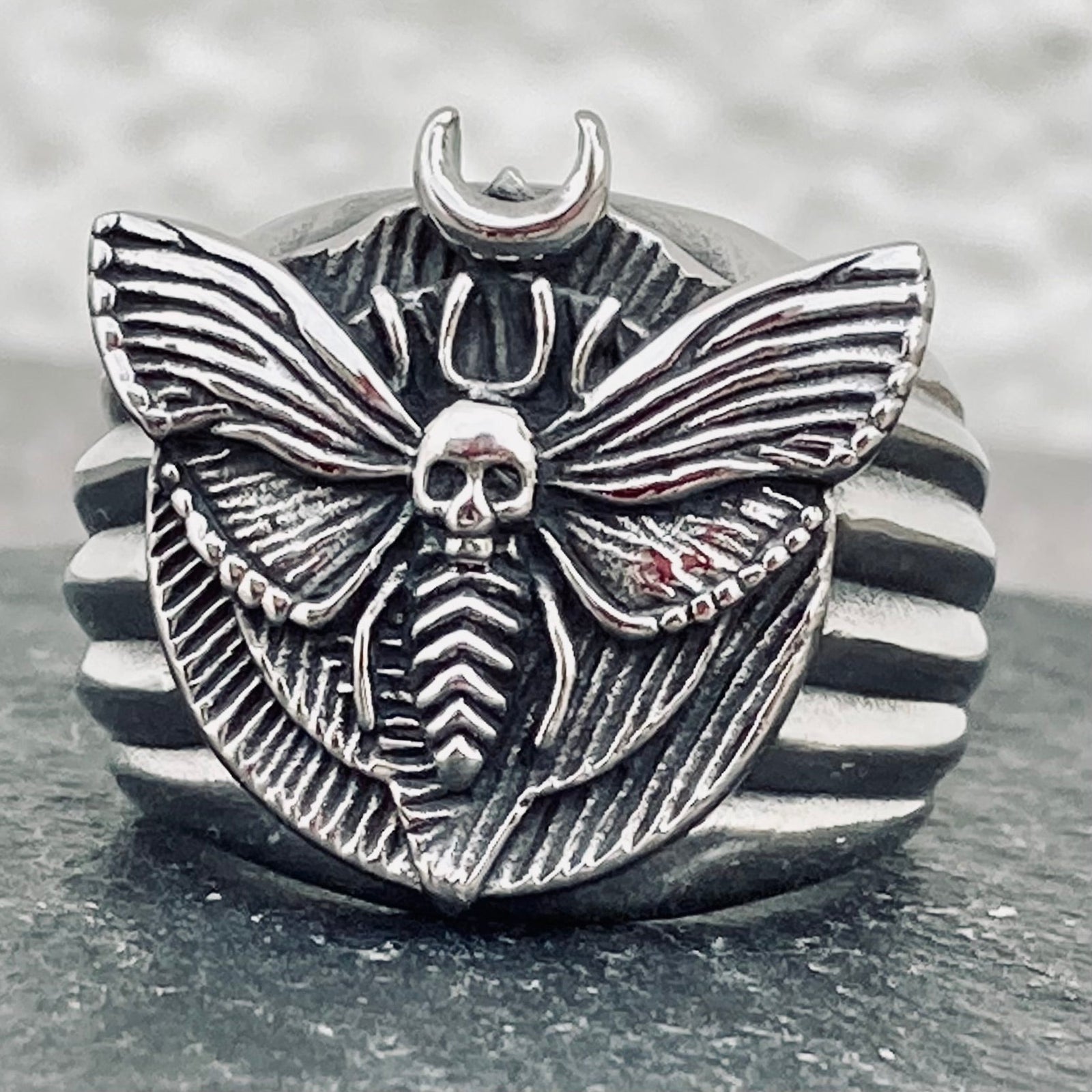 Death Head Moth Ring - R158