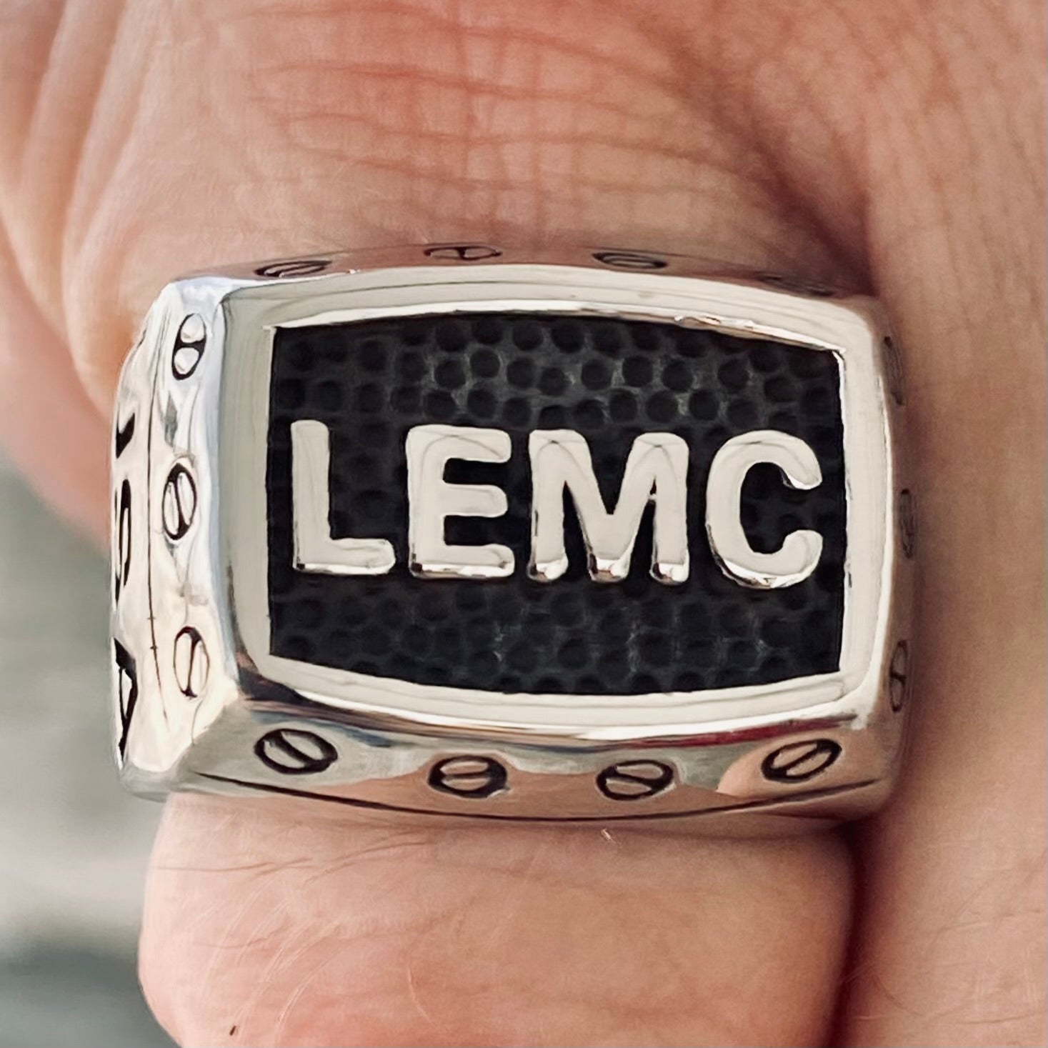 LEMC Law Enforcment Motorcycle Club Ring - Sizes 9-17 - R39