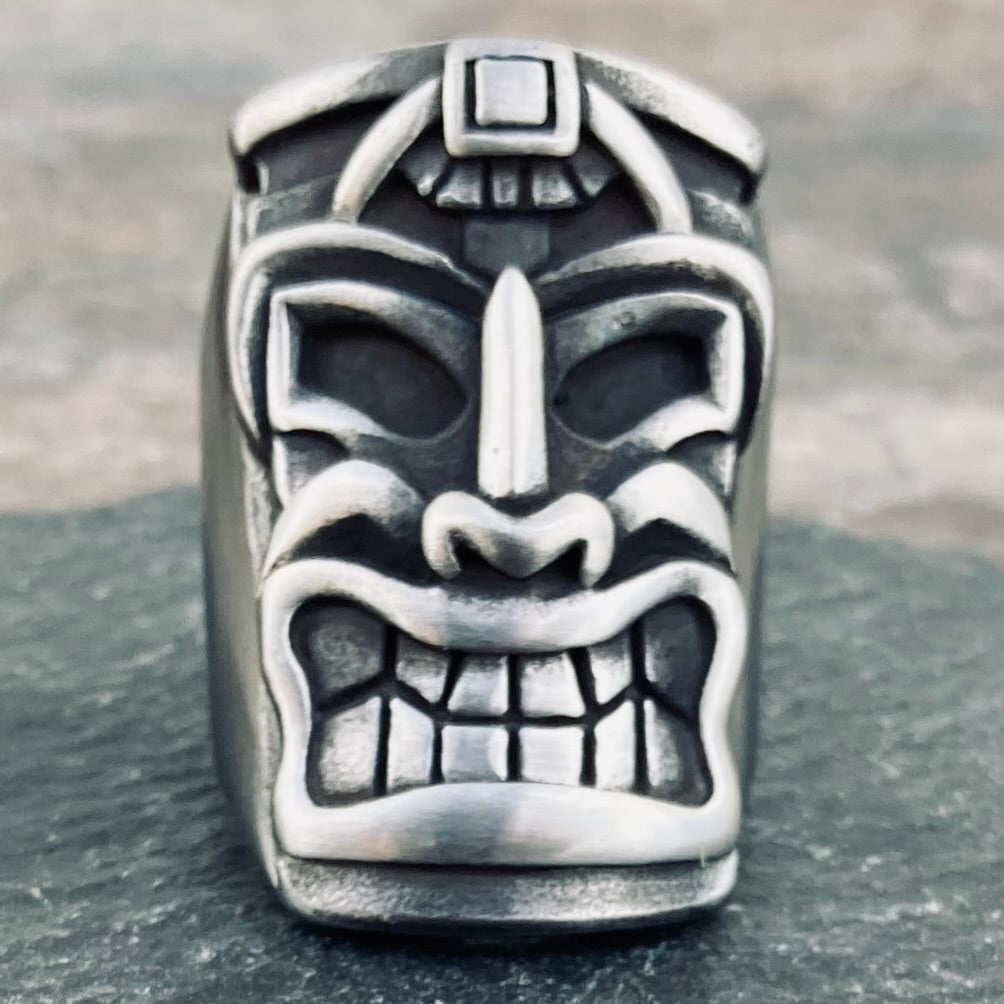 Skull Ring | Tiki Ring - The Hawaiian Tiki | Sanity Jewelry